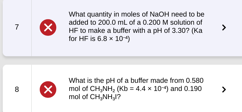 Solved What quantity in moles of NaOH need to be added to | Chegg.com