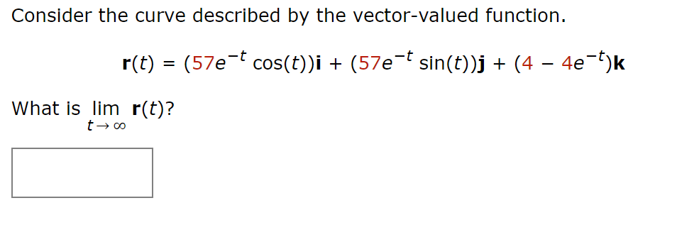 Solved Consider the curve described by the vector-valued | Chegg.com