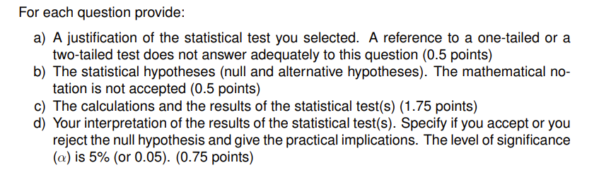For each question provide: a) A justification of the | Chegg.com