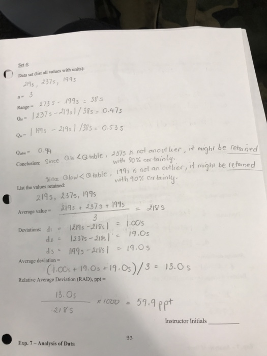 Solved CHEMISTRY 180-Analysis of Data SHOW SETUPS FOR ALL | Chegg.com