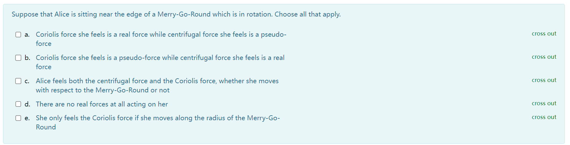 Solved Suppose that Alice is sitting near the edge of a | Chegg.com