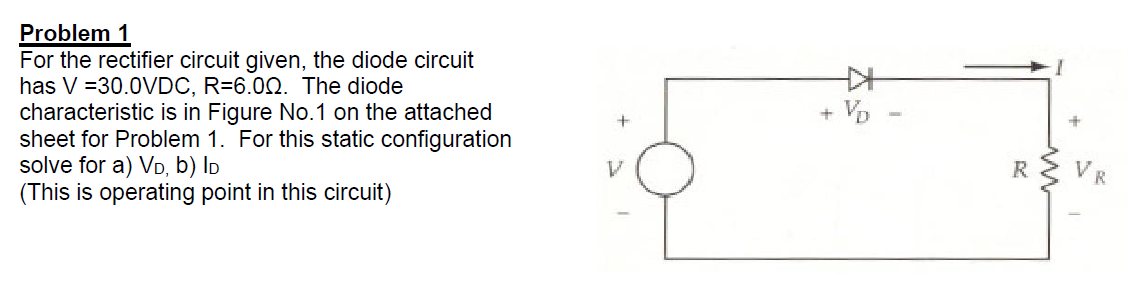 Solved > Problem 1 For the rectifier circuit given, the | Chegg.com