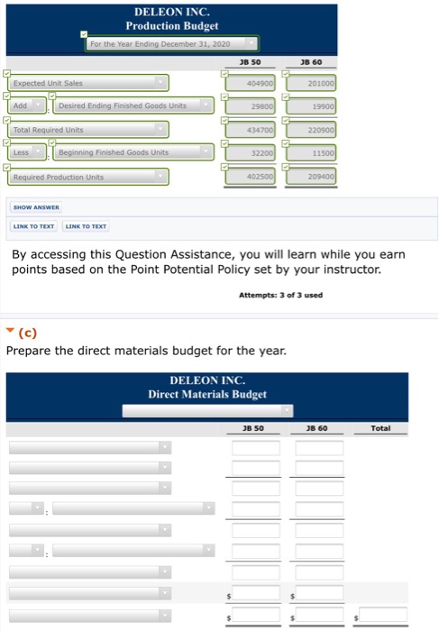 Solved Problem 24-02A a-e (Part Level Submission) Deleon | Chegg.com