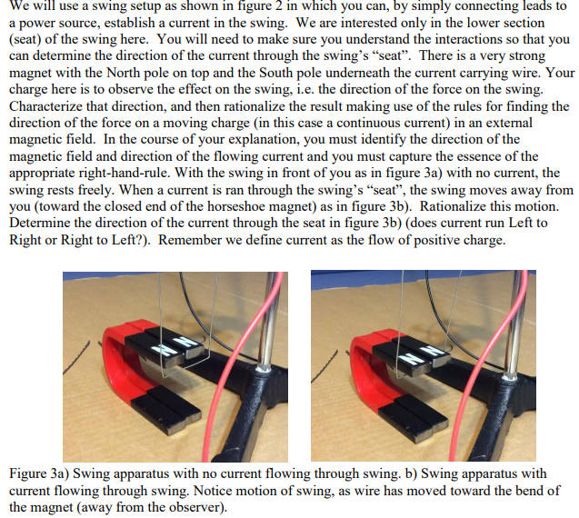 We will use a swing setup as shown in figure 2 in | Chegg.com