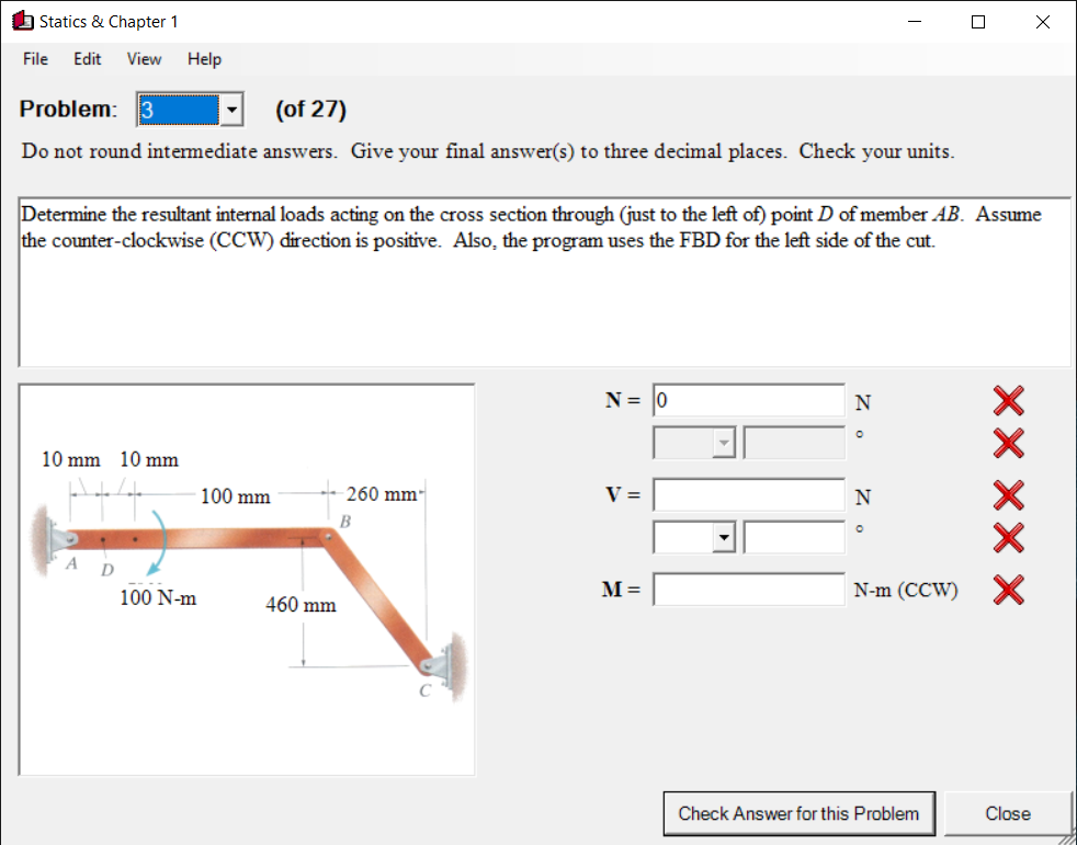 Solved Statics & Chapter 1 - | X File Edit View Help | Chegg.com