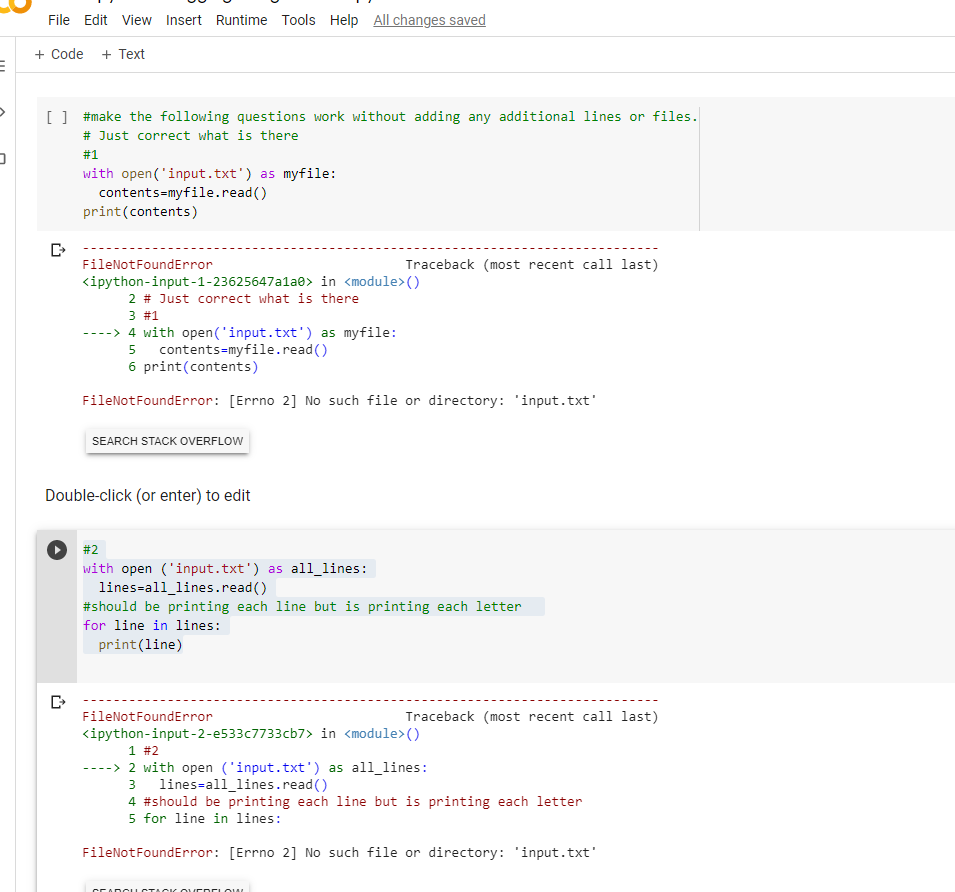 Solved File Edit View Insert Runtime Tools Help All changes | Chegg.com