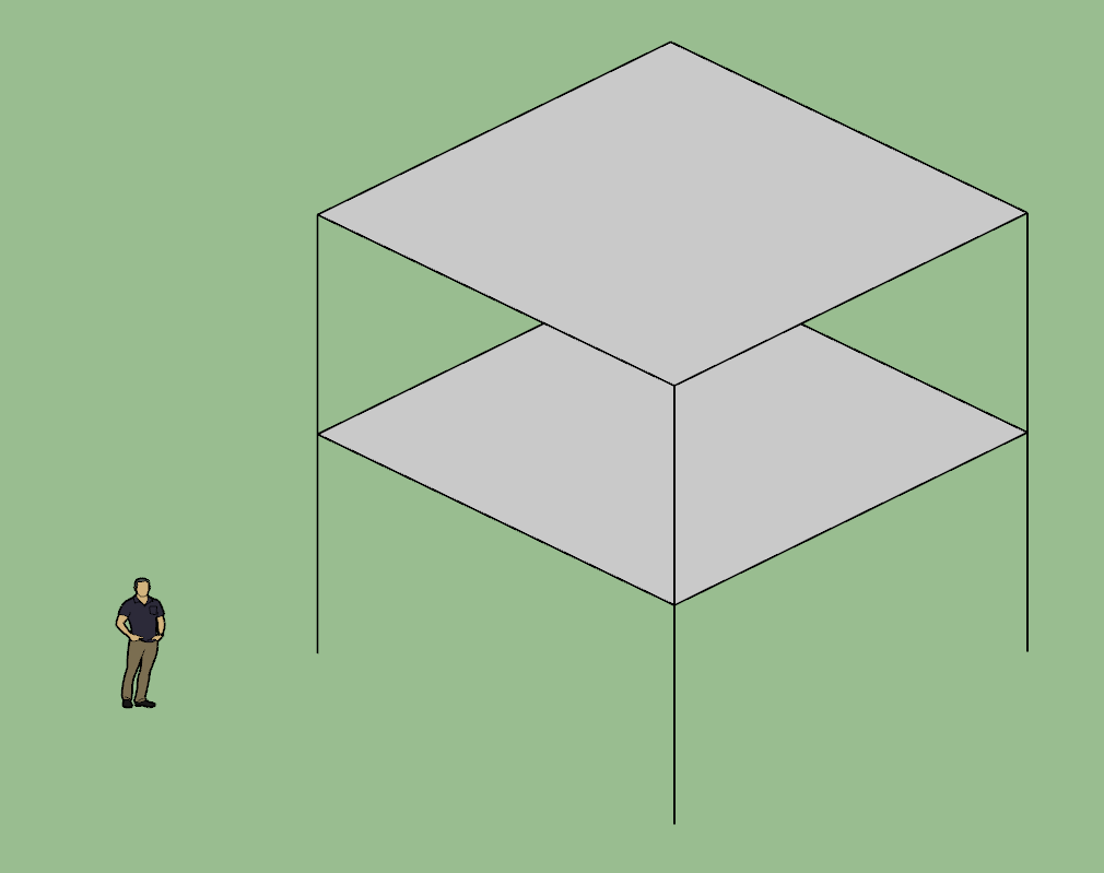 Solved A two level structure with a floor mass of 1200kg per | Chegg.com