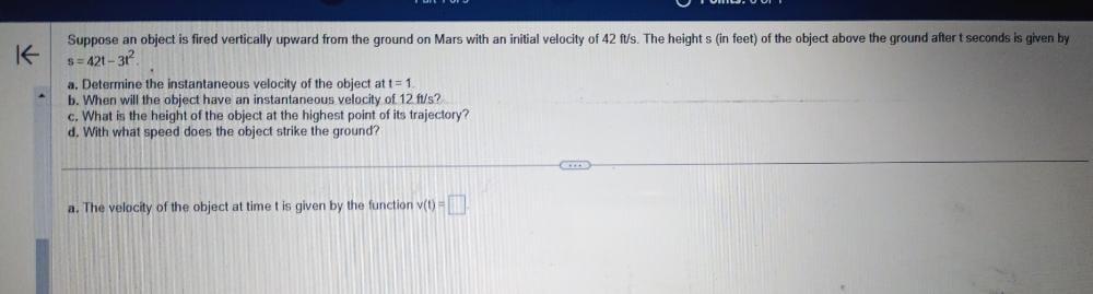 Solved Suppose an object is fired vertically upward from the | Chegg.com