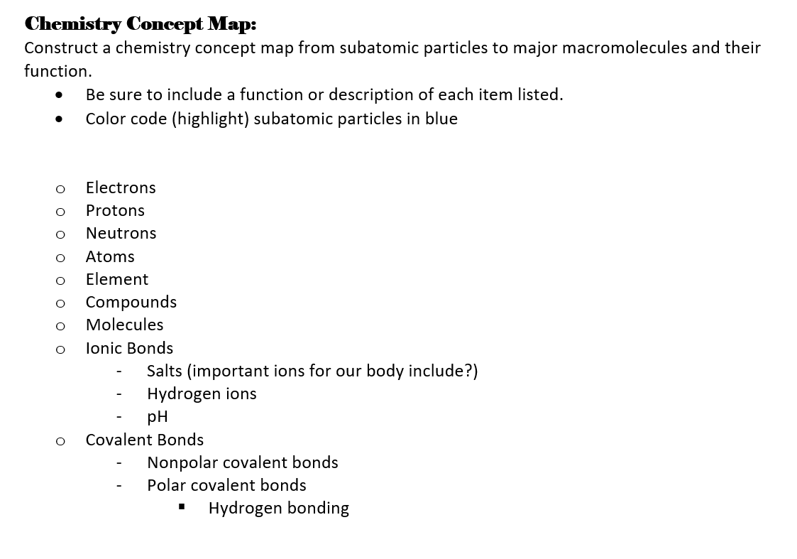 Solved Chemistry Concept Map: Construct a chemistry concept | Chegg.com