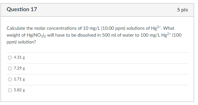 Solved Calculate the molar concentrations of | Chegg.com