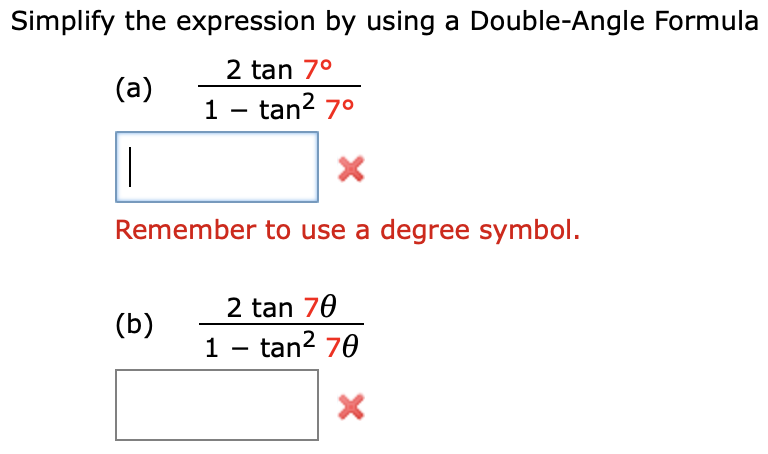 Solved Simplify the expression by using a Double-Angle | Chegg.com