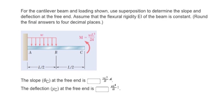 Solved For the cantilever beam and loading shown, use | Chegg.com