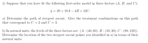 1) Suppose that you have fit the following | Chegg.com