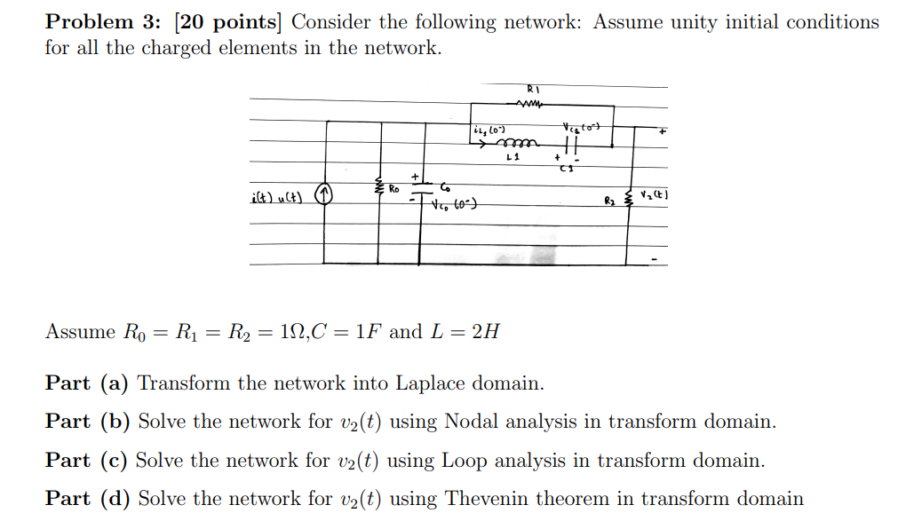Solved Problem 3: [20 points] Consider the following | Chegg.com