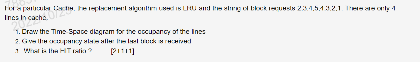 Solved For a particular Cache, the replacement algorithm | Chegg.com