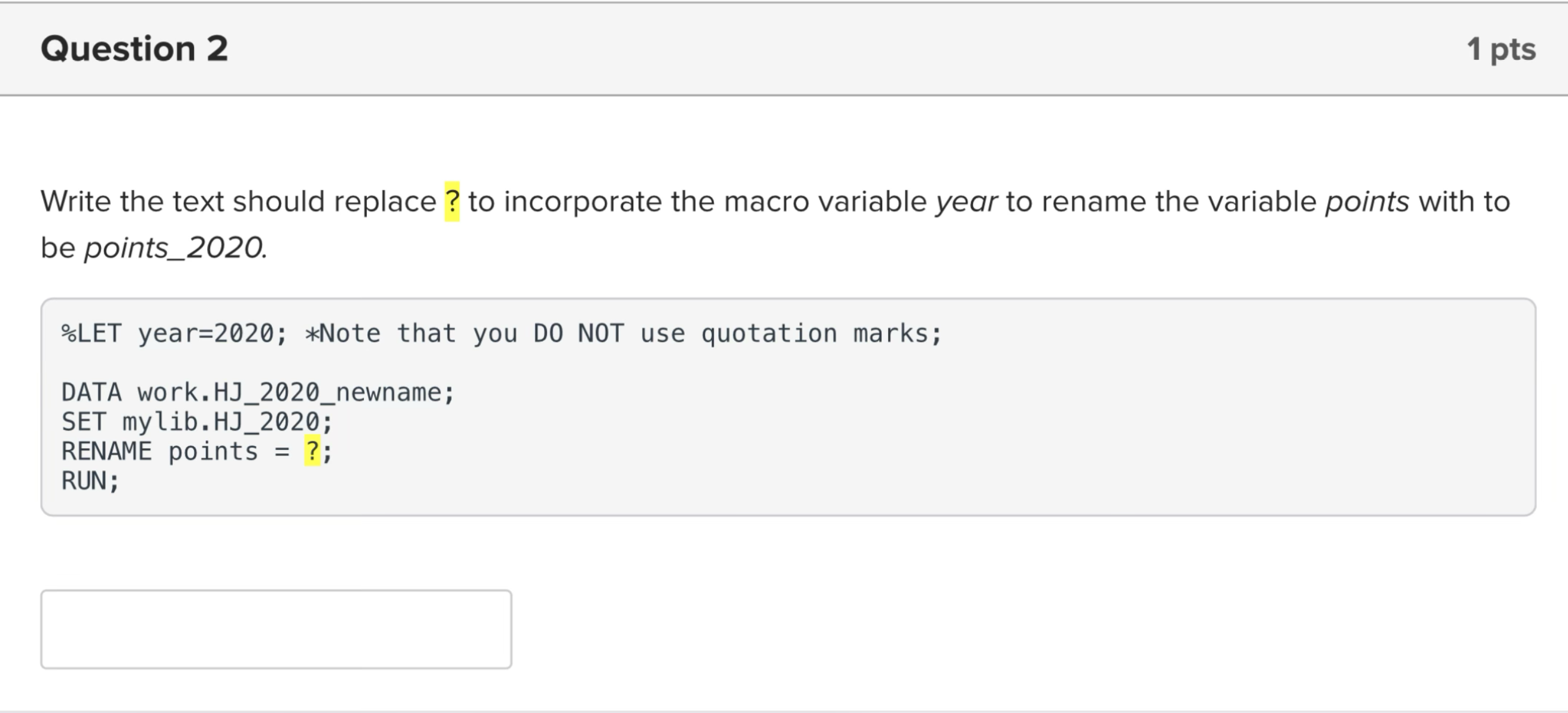 Solved Write the text should replace ? to incorporate the | Chegg.com
