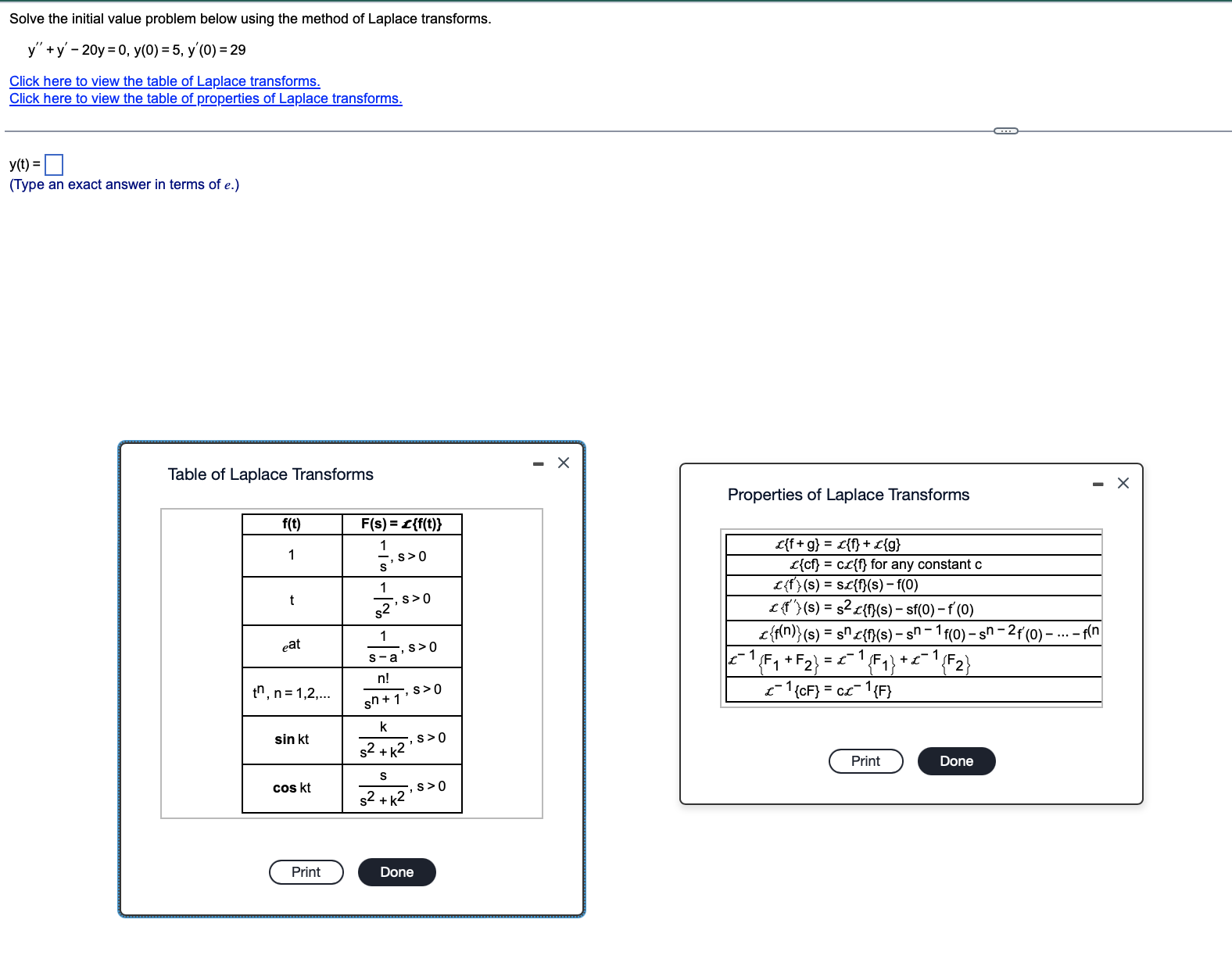 Solved Solve the initial value problem below using the | Chegg.com