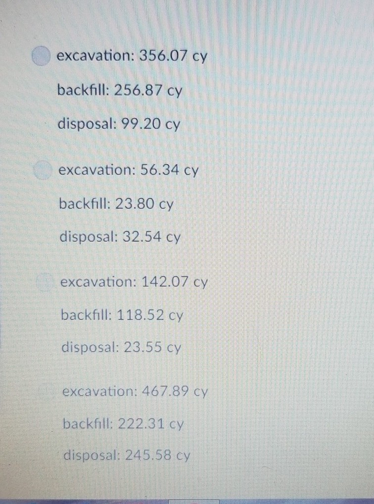 Determine the required volume of the excavation, | Chegg.com