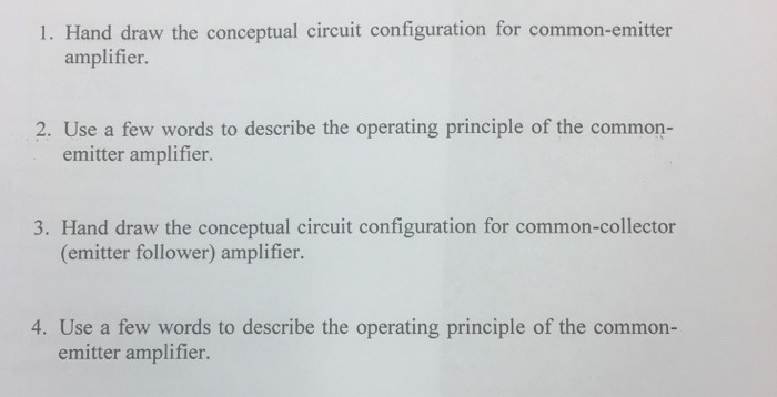 Solved Hand draw the conceptual circuit configuration for | Chegg.com