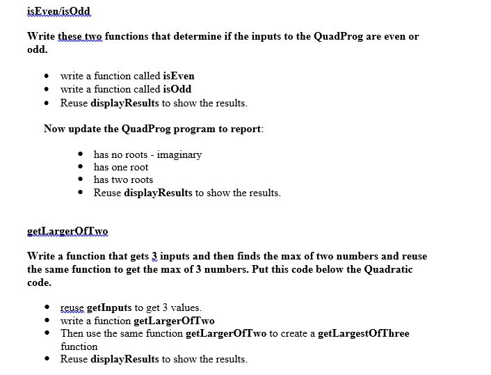 Write a C program called QuadProg that determines the | Chegg.com
