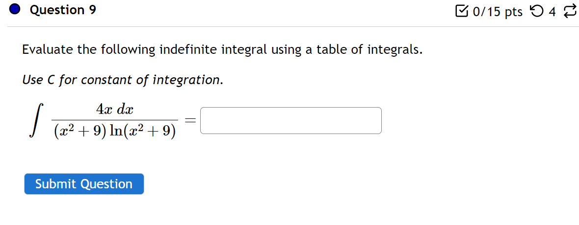 Solved Evaluate the following indefinite integral using a | Chegg.com