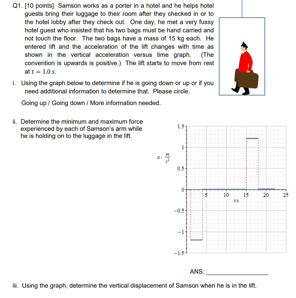 Solved Q1. [10 points] Samson works as a porter in a hotel | Chegg.com