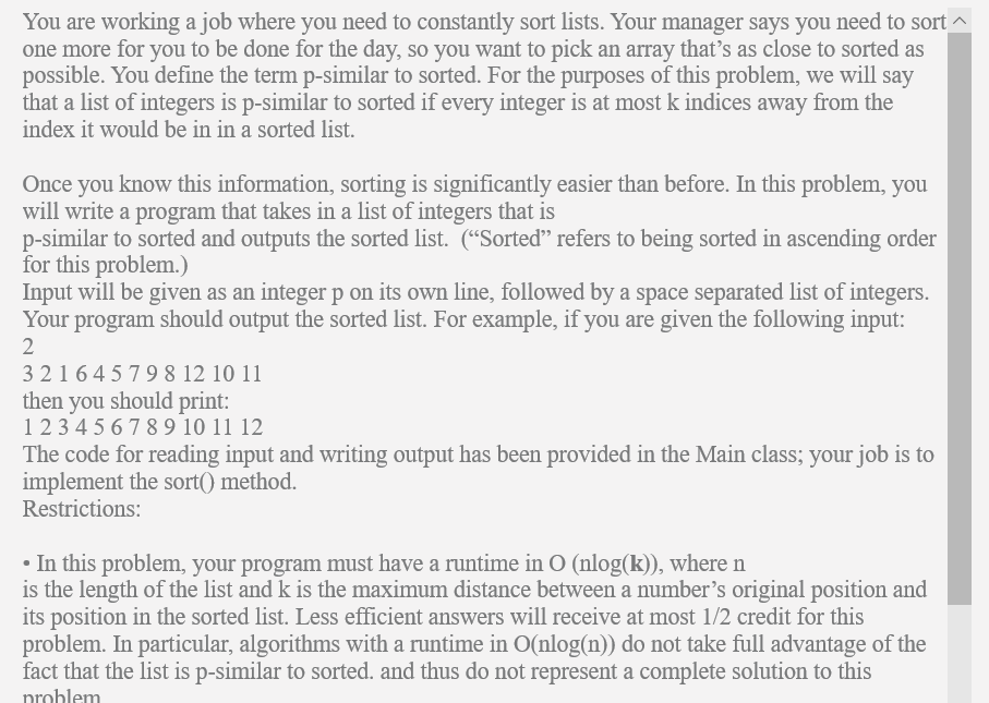 Solved You are working a job where you need to constantly | Chegg.com