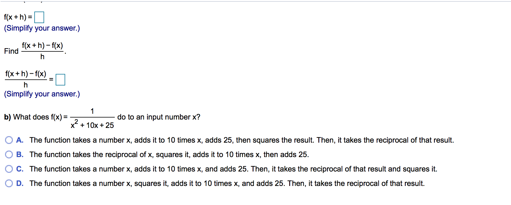 Solved 1 A function f is given by f(x) = -. This function | Chegg.com