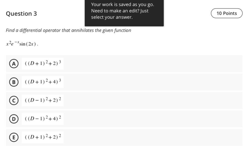 Solved Your work is saved as you go. Need to make an edit? | Chegg.com