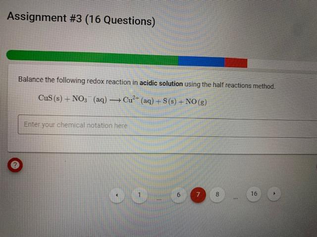 [Solved]: Assignment #3 (16 Questions) Balance the follow