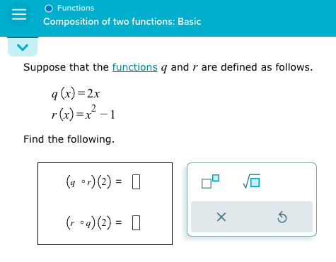 Solved Suppose that the functions q and r are defined as | Chegg.com