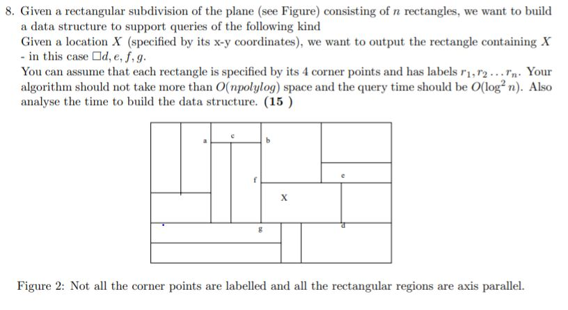 8. Given a rectangular subdivision of the plane (see | Chegg.com