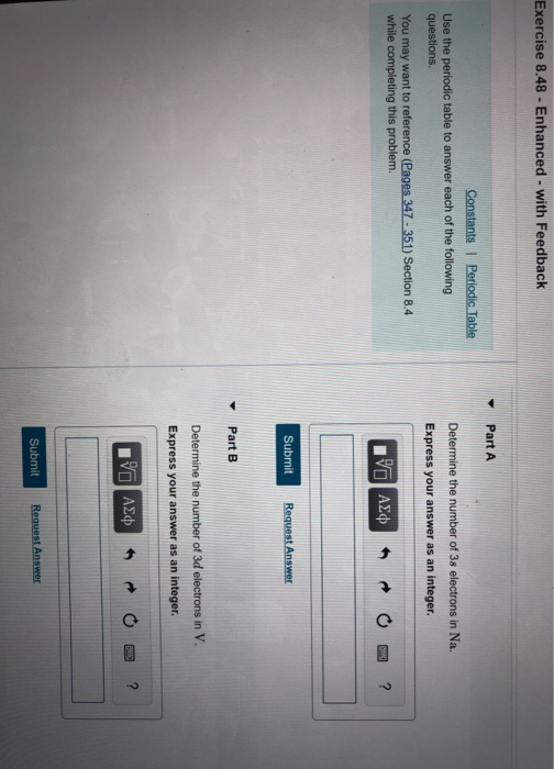 Solved Exercise 8.48-Enhanced - with Feedback Part A | Chegg.com