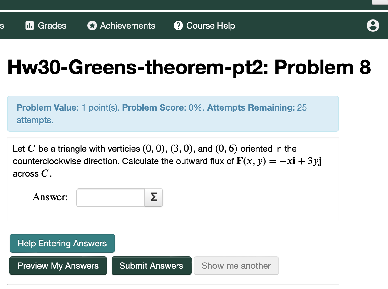 Solved S ul. Grades Achievements Course Help O | Chegg.com
