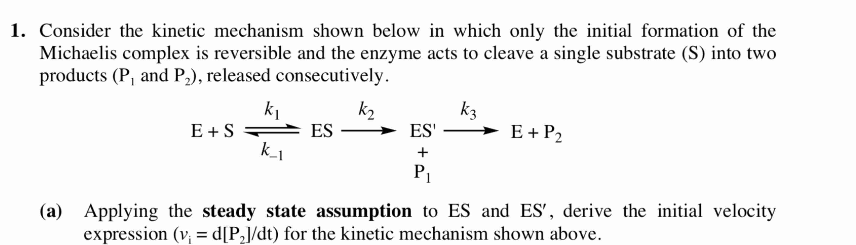 Solved P1 ﻿and P2 ES', ﻿derive the initial | Chegg.com