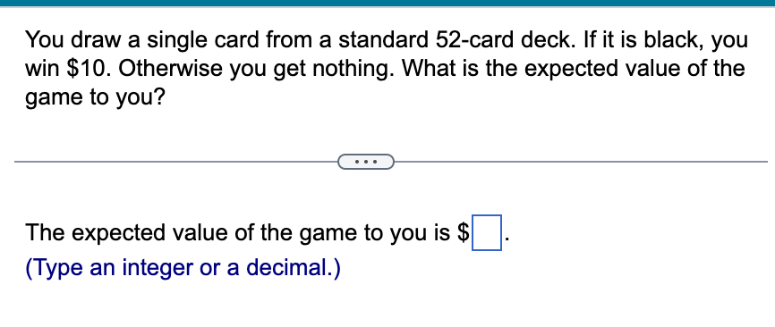 Solved You draw and keep a single bill from a hat that | Chegg.com