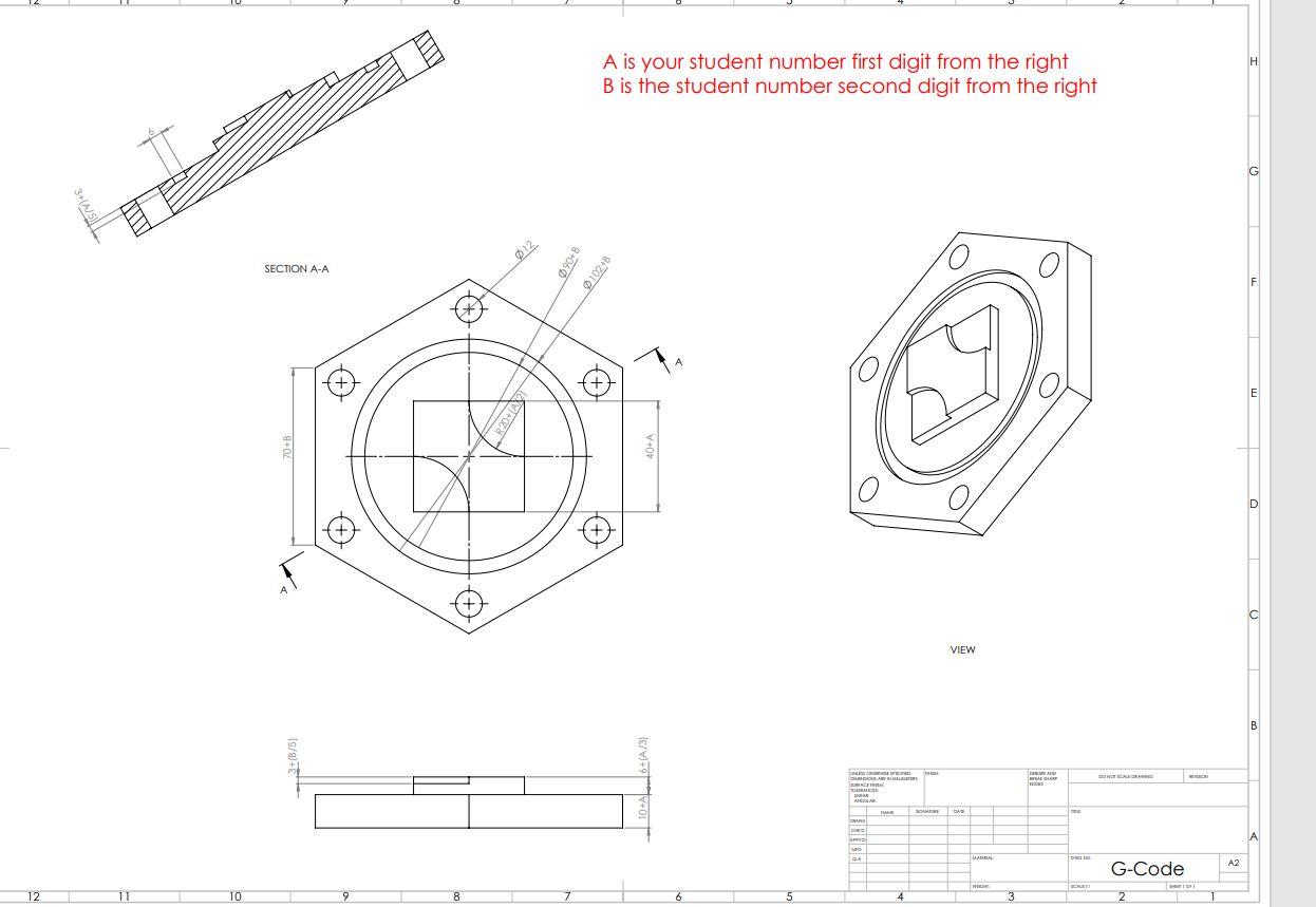 Solved Part 1: Manual G-Code Create a CNC milling program | Chegg.com