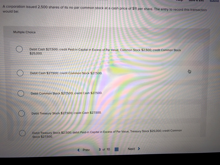 Solved iz Saved Help Save& Exit Submit A corporation issued | Chegg.com Solved iz Saved Help Save& Exit Submit A corporation issued | Chegg.com