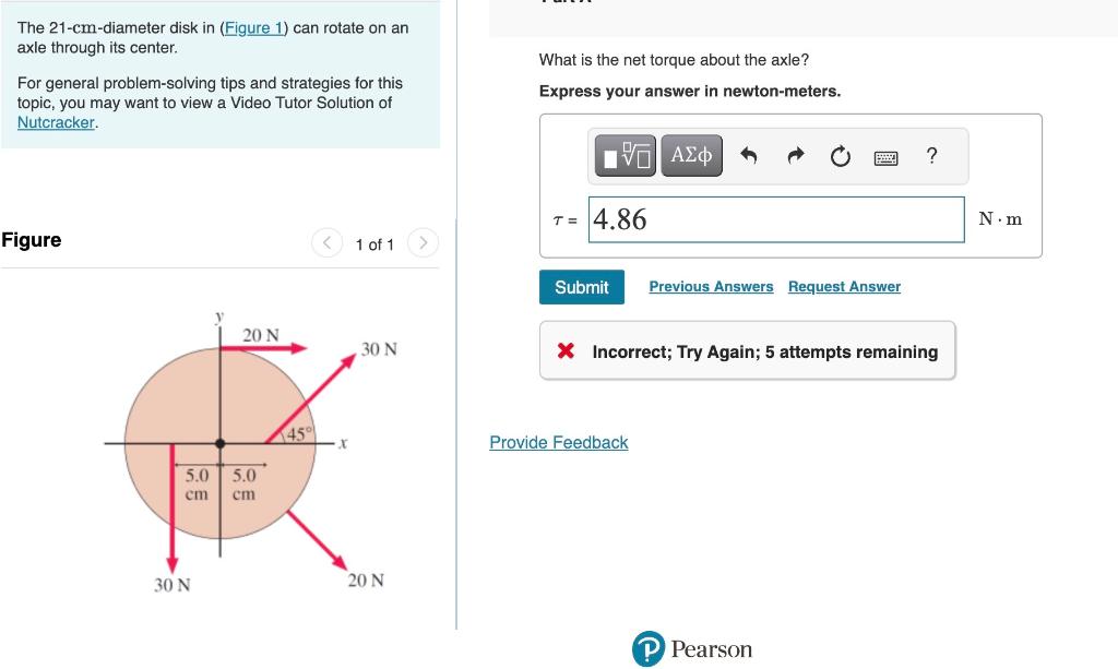 The 21-cm-diameter disk in (Figure 1) can rotate on | Chegg.com