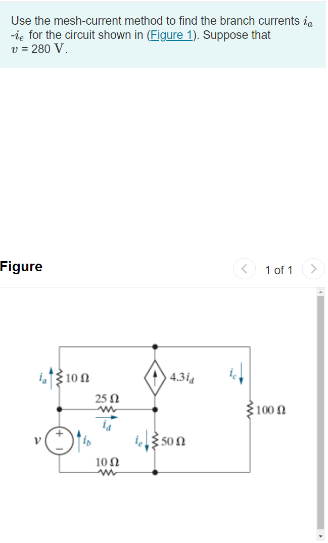 Solved Use the mesh-current method to find the branch | Chegg.com