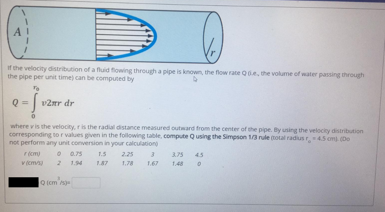 Solved A If the velocity distribution of a fluid flowing | Chegg.com