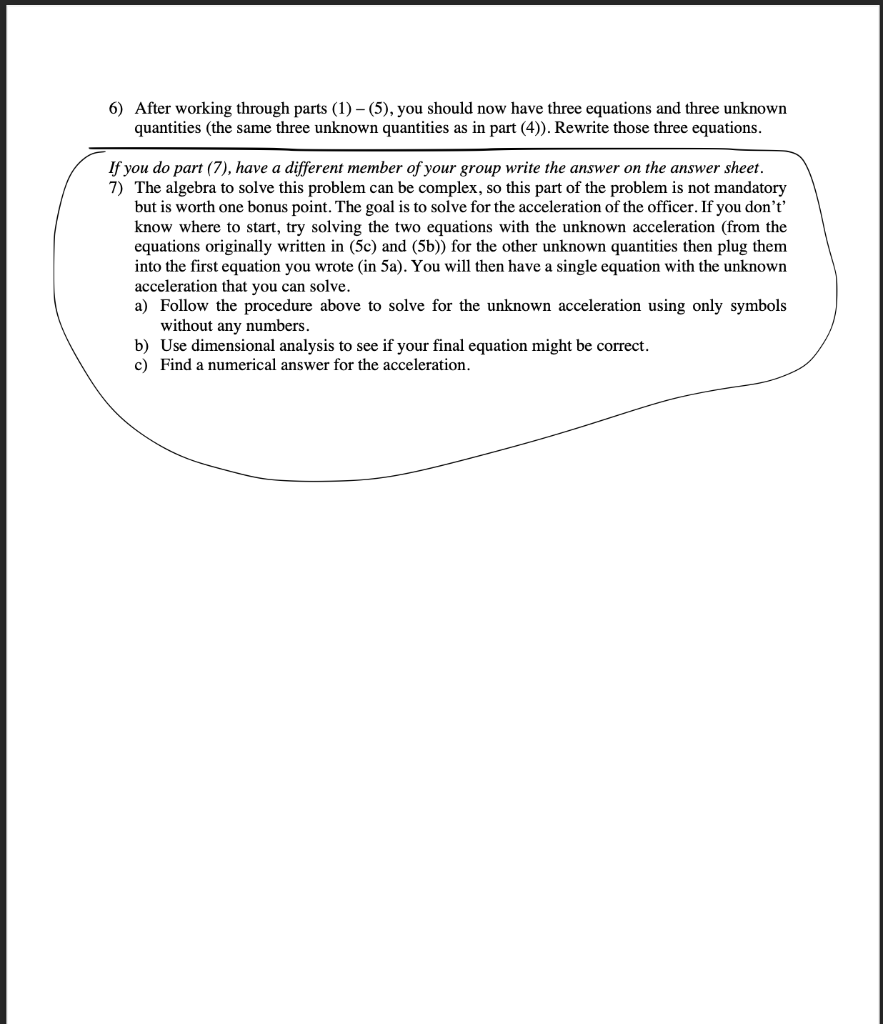 Solved 6) After working through parts (1) - (5), you should | Chegg.com