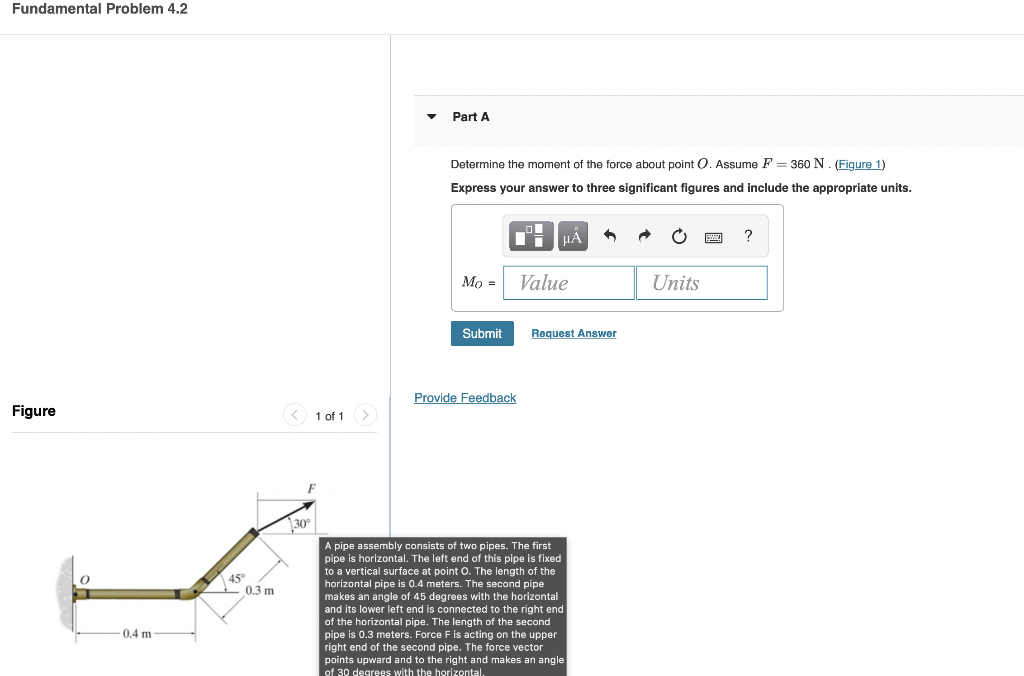 Solved Fundamental Problem 4.2 Part A Determine the moment | Chegg.com
