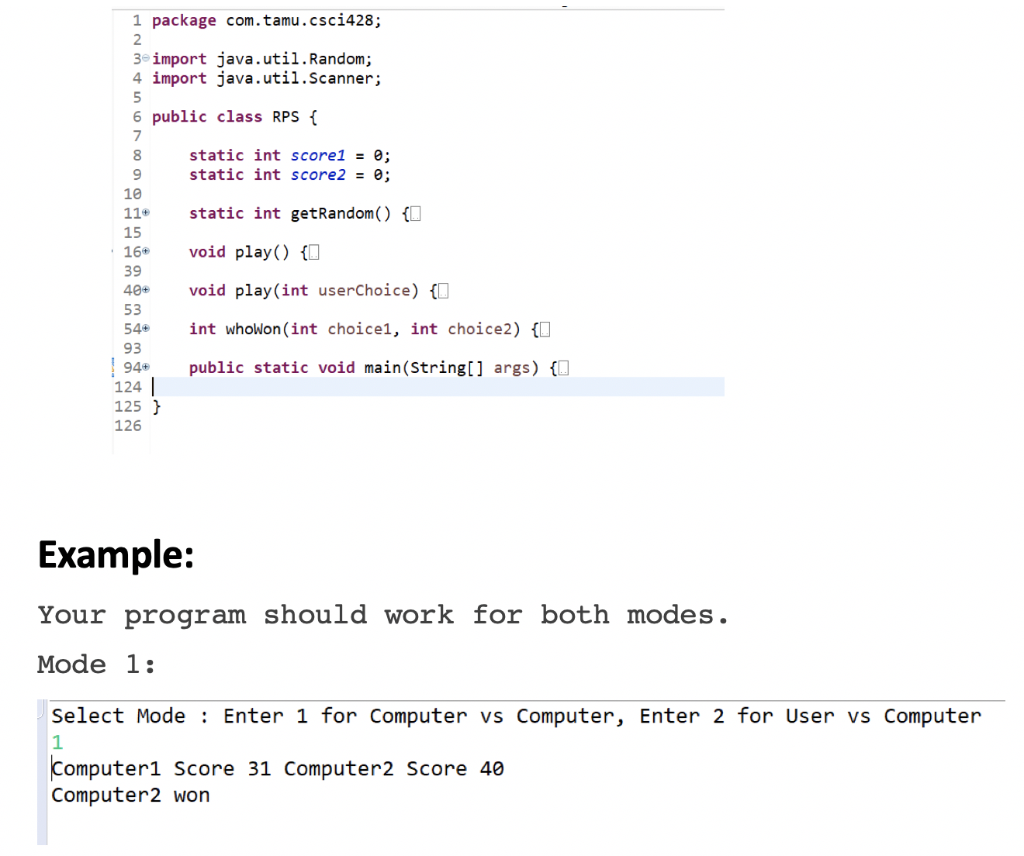 Solved Problem Specification Write a program that lets a | Chegg.com