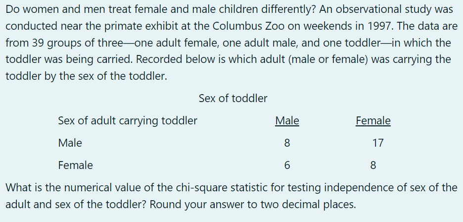 Solved Do women and men treat female and male children | Chegg.com