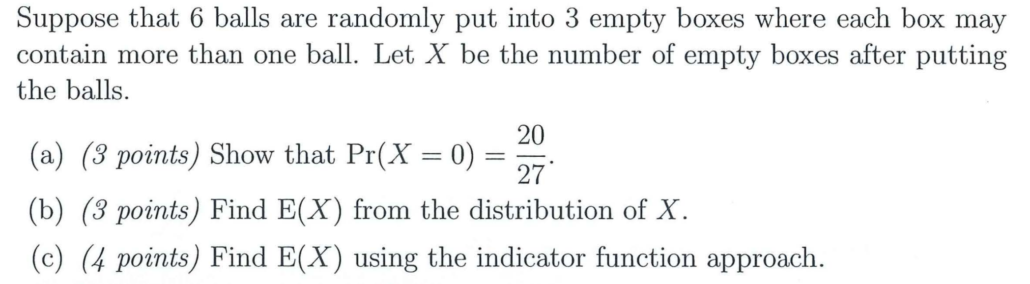 Solved Suppose that 6 balls are randomly put into 3 empty | Chegg.com