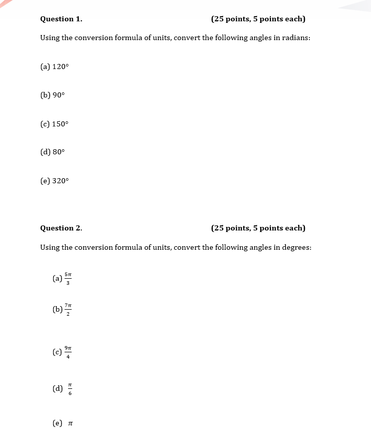 Solved Question 1. (25 points, 5 points each) Using the | Chegg.com