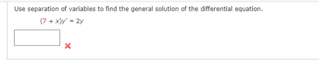 Solved Use separation of variables to find the general | Chegg.com