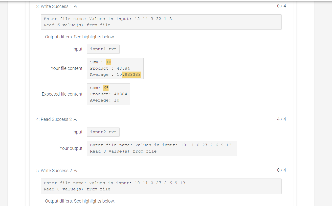 Solved Need help with Basic File I/O C program in Zybooks as | Chegg.com