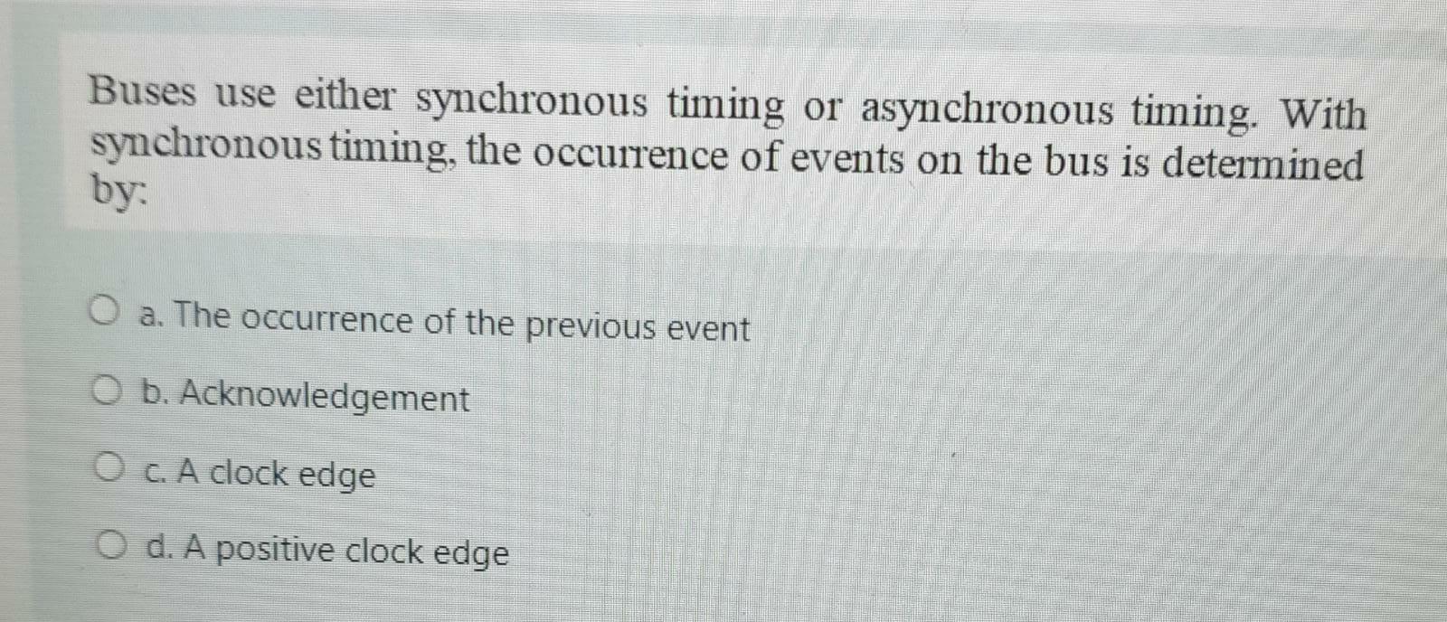 Solved Which technique frees up the CPU by transferring data | Chegg.com